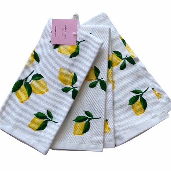 kate spade | Kitchen | New Kate Spade 3pc Make Lemonade Dish Towel Set ...